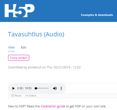Audio (H5P)